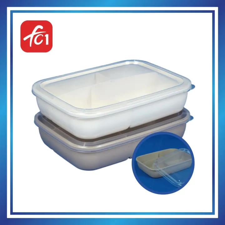 FC1 4 Compartment Divided Lunch Box Food Container Bento Inner ...