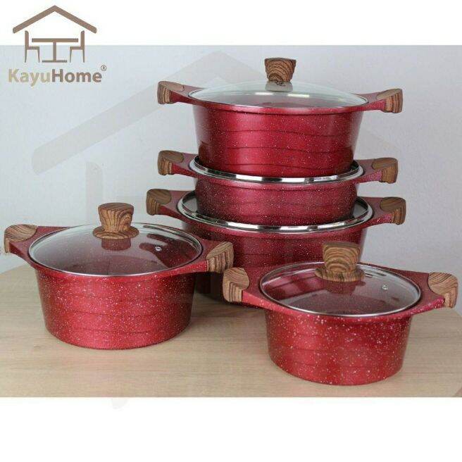 UAKEEN COOKWARE SET 10 PCS | Lazada