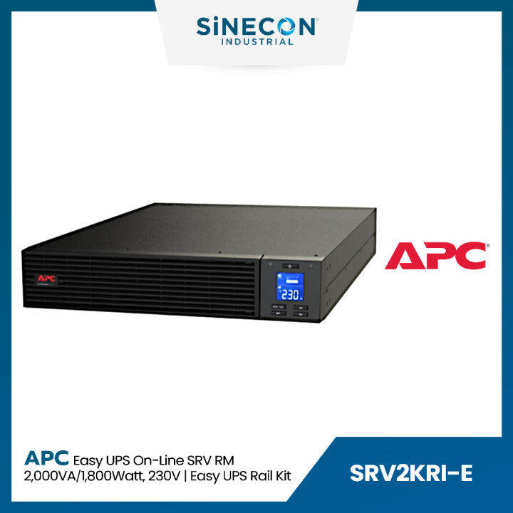 APC(เอพีซี) เครื่องสำรองไฟฟ้า รุ่น SRV2KRI-E | Easy UPS On-Line, 2000VA/1800W, Rackmount 2U ...