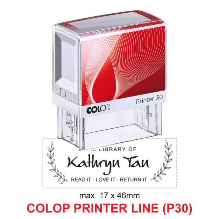 [Custom Made] P30 COLOP Printer Line Printer 30 Self-Inking Stamp ...