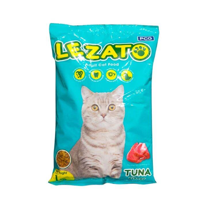 LEZATO Yummy Makanan kucing Cat Food Tuna Repack 1 kg Makanan kering ...