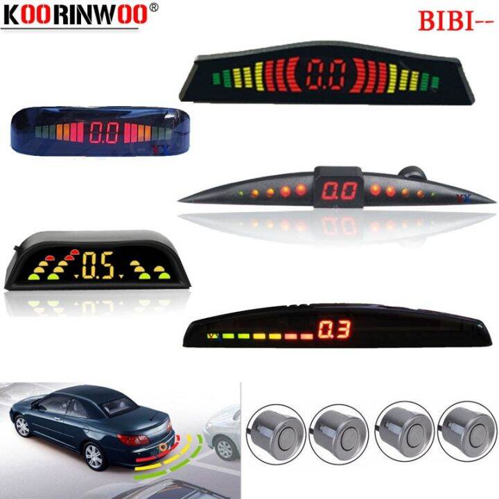 Koorinwoo Parktronic LCD Monitor Colorful Car Parking Sensor 4 Radars ...