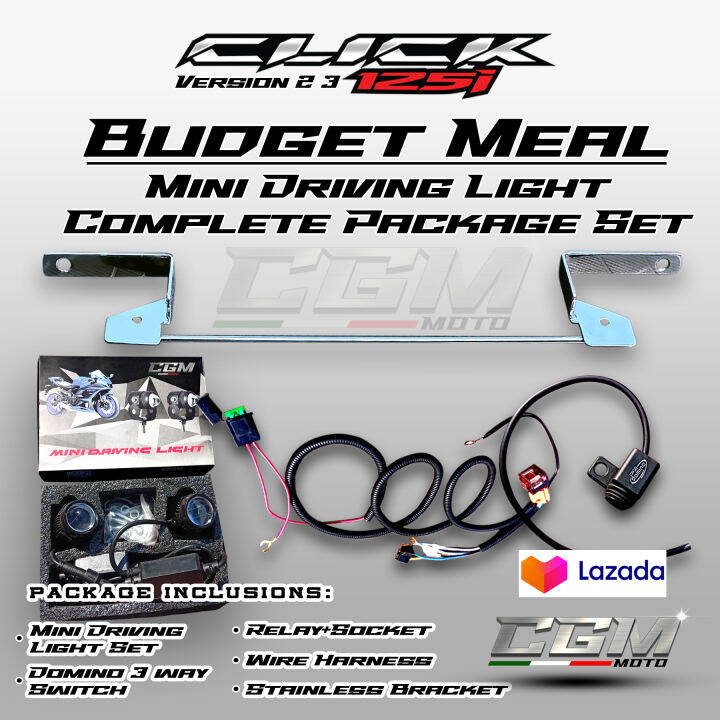 ⭐️HONDA CLICK V2 125/150 MDL BRACKET MINI DRIVING LIGHT SET MINI ...