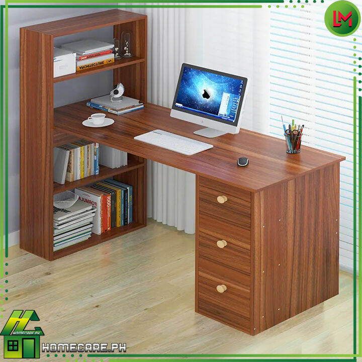 HOMECARE PH. HC-11 Desktop Computer Desk Corner with Bookshelf ...