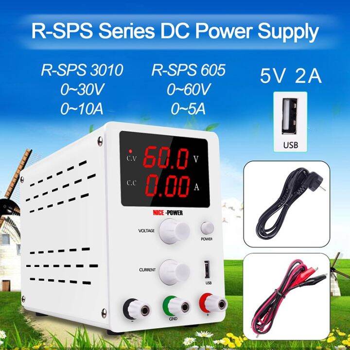 30V 10A DC Power Supply Adjustable LED Digital Display Mini Laboratory ...