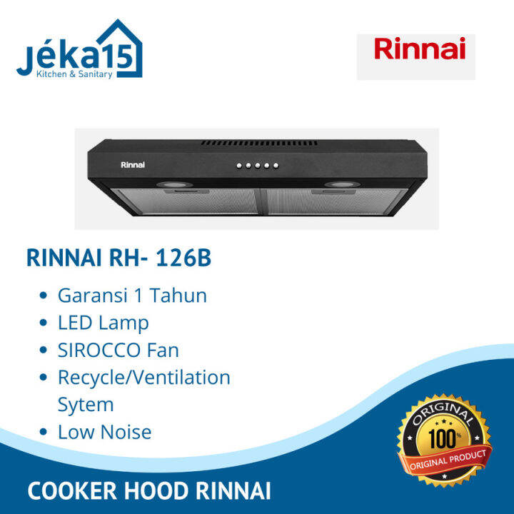 Cooker Hood Rinnai // Penghisap Asap 60cm // RINNAI RH-126B | Lazada Indonesia