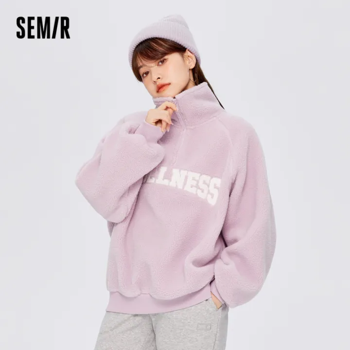 Semir เสื้อยืดผู้หญิงบวกกำมะหยี่ O Versize การ์ตูนพิมพ์อินเทรนด์2022ฤดูหนาวใหม่ O คอ H Oodies G ...