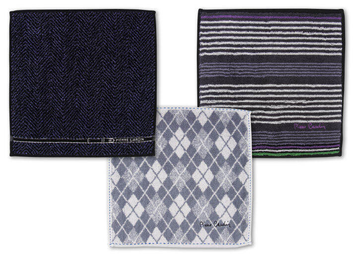 Pierre Cardin Hanky Towel Collection 10"x10" - set of 3 pcs | Lazada PH