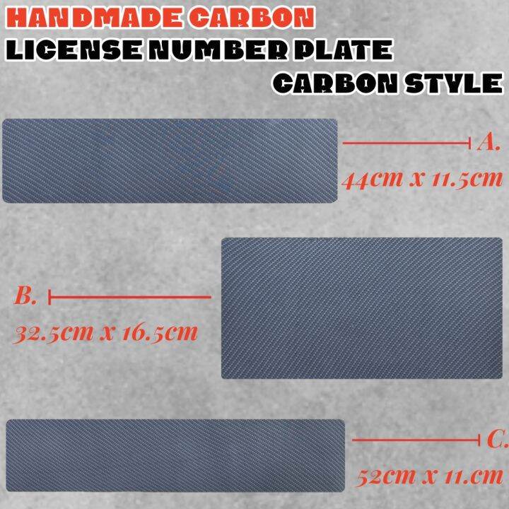 Universal Size Carbon Car Number Plate / Carbon License Number Plate ...
