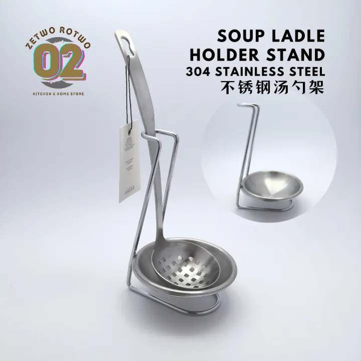 Multi-Function Stainless Steel Soup Ladle Carrier Holder Stand Spoon ...