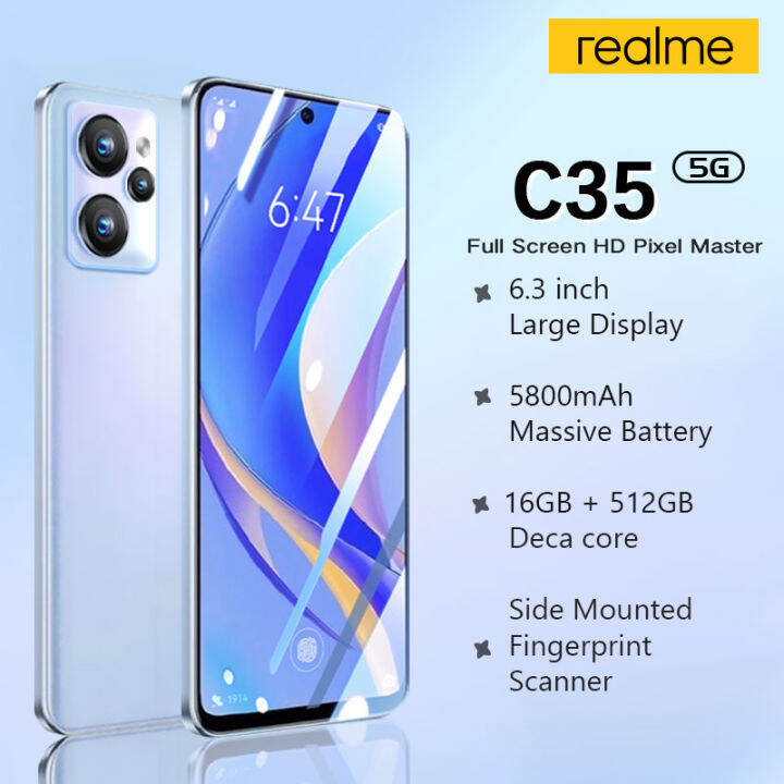 cellphone Original Realme C35 legit big sale 2022 6.3inch cheap Mobile ...