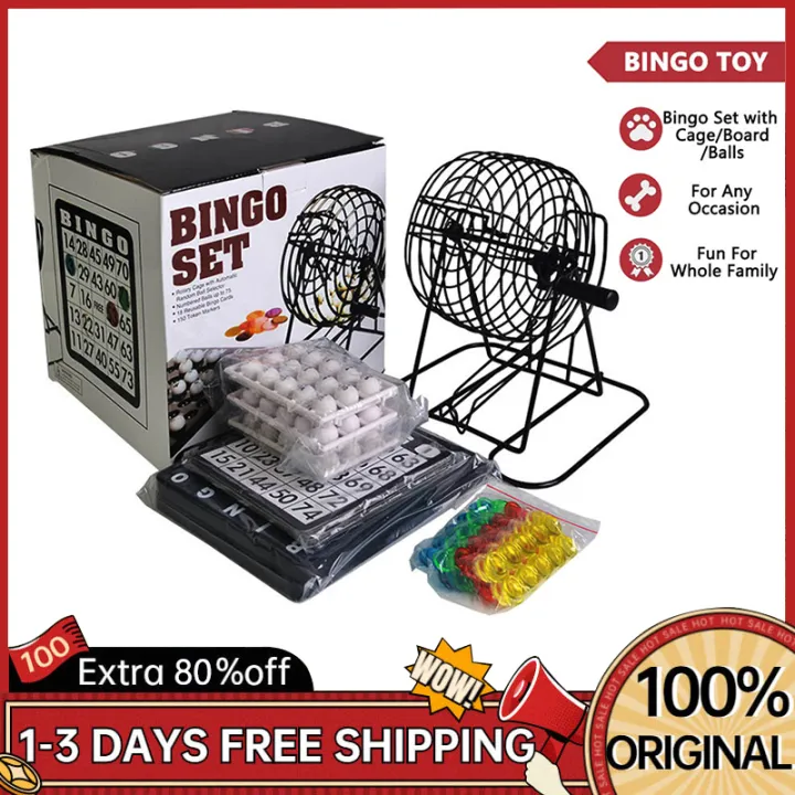 Traditional Bingo lottery Family Bingo raffle machine - Caged ball card ...