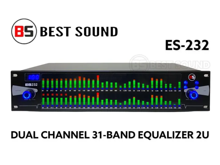 BS BEST SOUND ES-232 Stereo Digital 31+31 Band Dual Pass Graphic ...