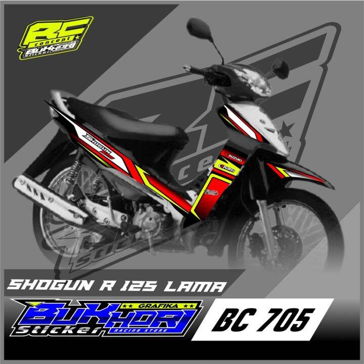 BC 705 STRIPING VARIASI SUZUKI SHOGUN R 125 Lama -STIKER LIST MOTOR ...