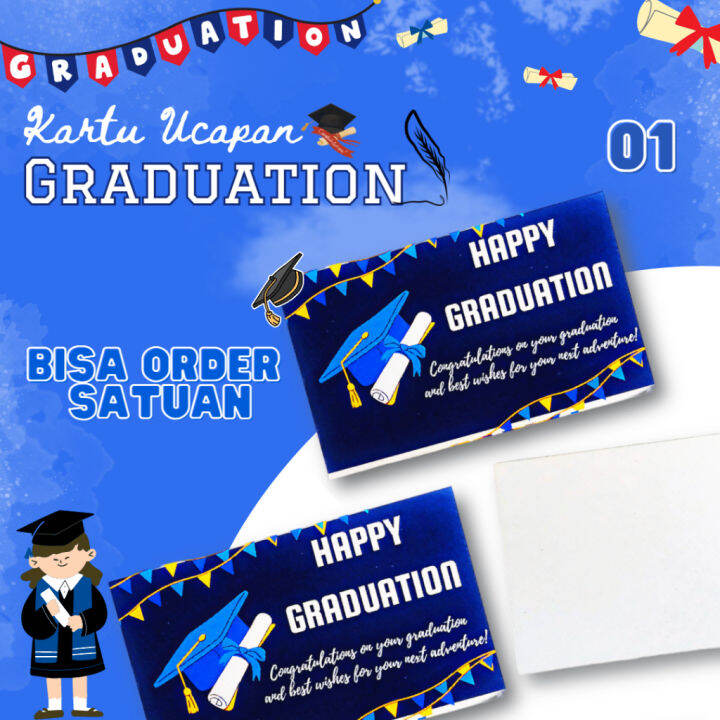 Kartu Ucapan Graduation Kelulusan Bisa Order Satuan | Lazada Indonesia