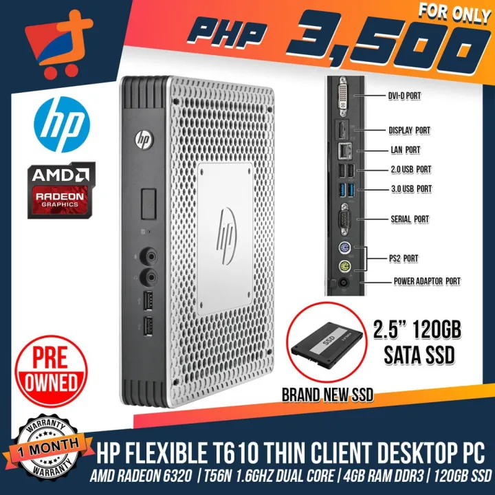 HP T630 T620 T610 Flexible Thin Client AMD Dual Core G-Series 4GB 128GB SSD | TTREND [Read ...
