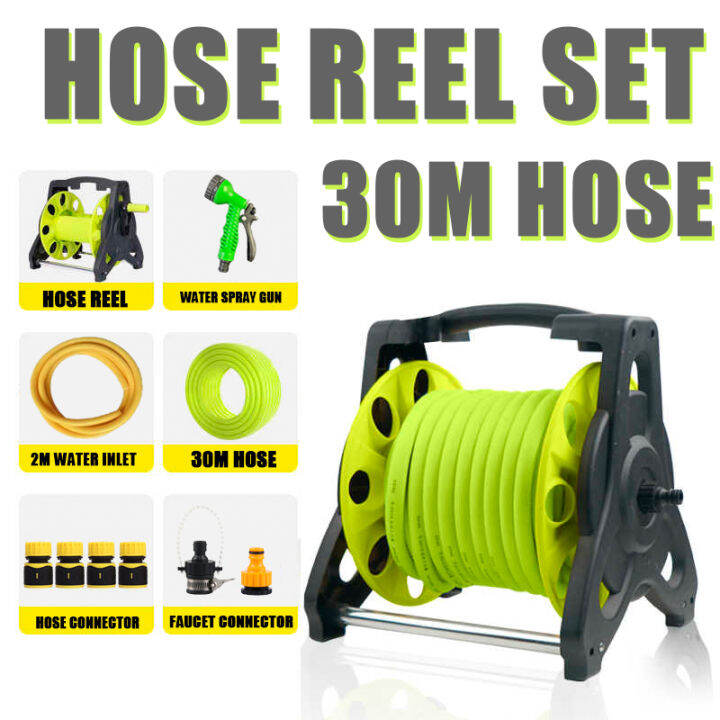 （10M/15M/20M/30M）Garden hose reel set 1/2'' Water pipe storage rack ...