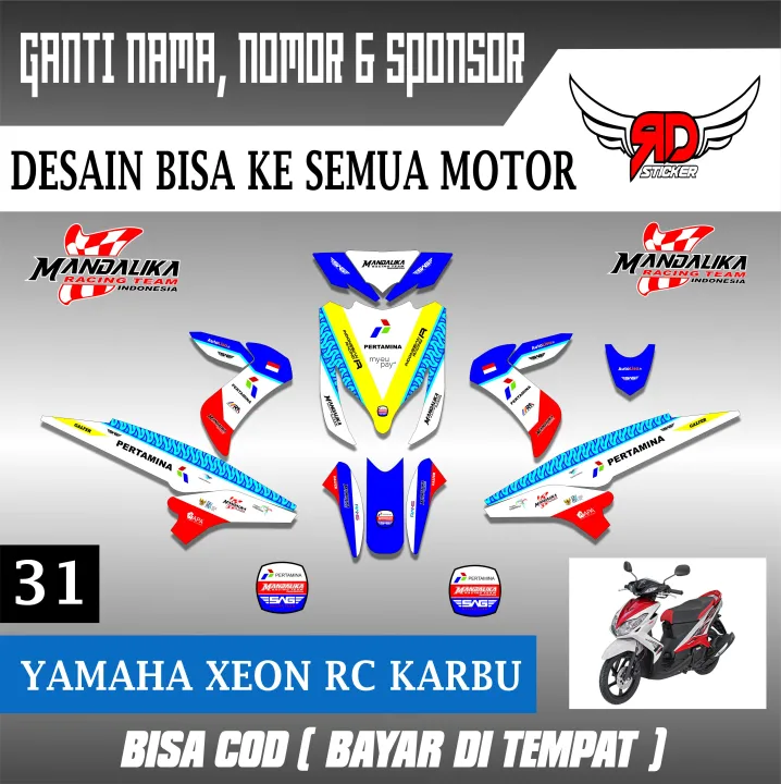 STRIPING DECAL STICKER YAMAHA XEON RC KARBU MANDALIKA LIVERY RACING ...