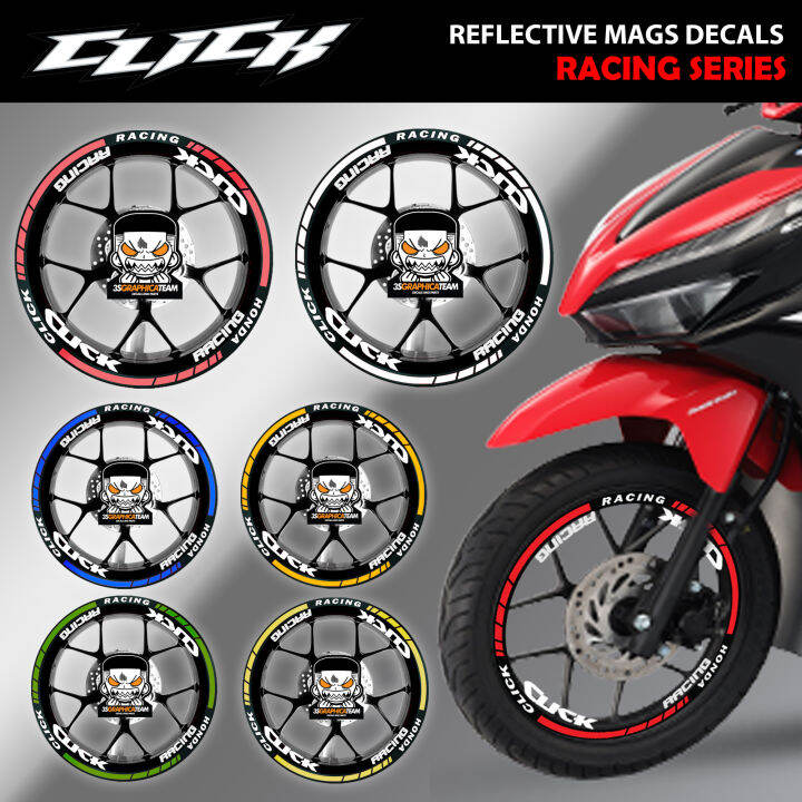 Honda Click v1 and v2 125 150 Game Changer Reflective Mags Decals ...