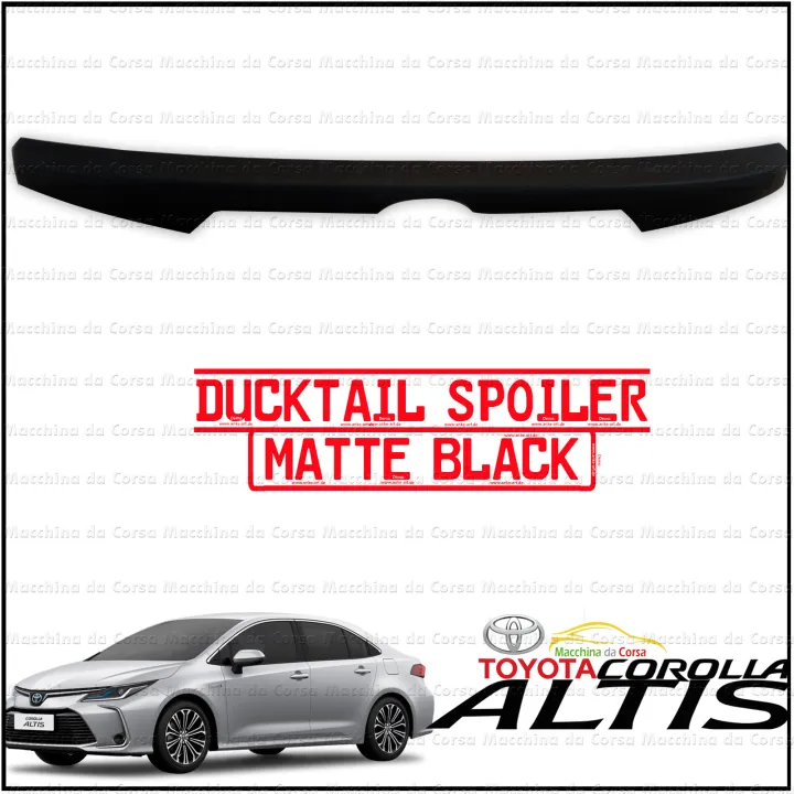 Toyota Corolla Altis 2019 2020 2021 Ducktail Spoiler (Matte Black ...