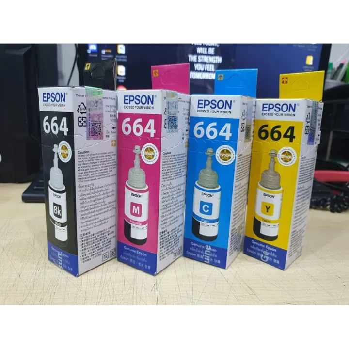 Epson Ink 664 and 003 70ml (Black Cyan Magenta Yellow) | Lazada PH