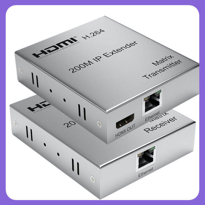 200M HDMI Extender over IP Ethernet Cat6 HDMI Matrix Extender Support ...
