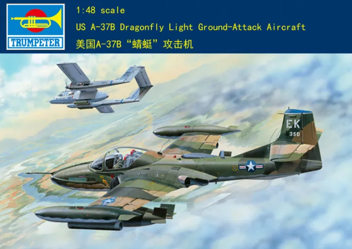 Trumpeter 02889 1/48 US A-37B Dragonfly Light Ground-Attack Aircraft ...