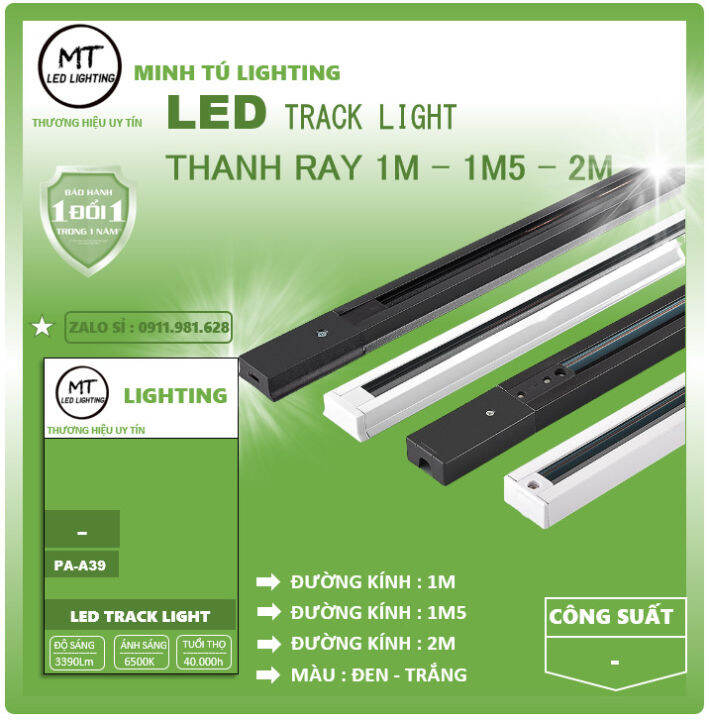 THANH RAY ĐÈN RỌI, RAY TRƯỢT ĐÈN RỌI, Thanh ray 1m; 1.5m | Lazada.vn