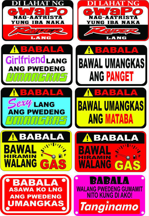 MIO RAIDER BABALA STICKER (A4 Size) water proof non-fade vinyl sticker ...