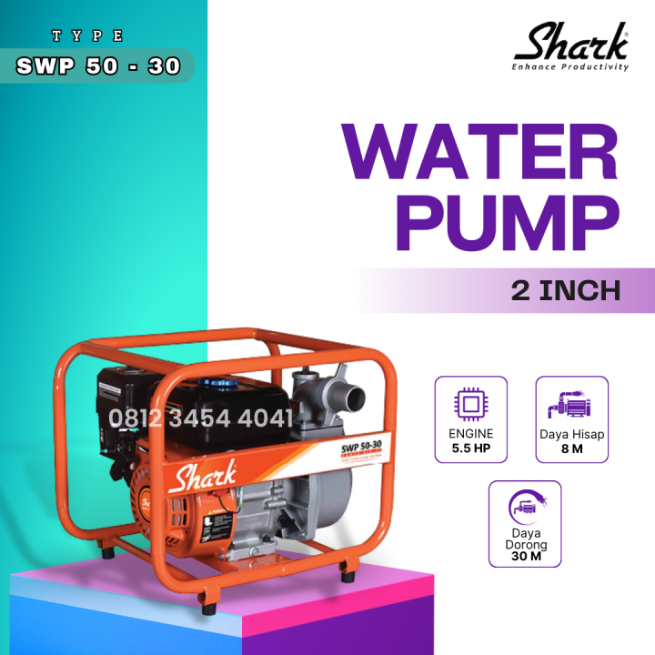Pompa Alkon Mesin Shark 2" SWP 50-30 Water Pump Irigasi 2 inch | Lazada ...