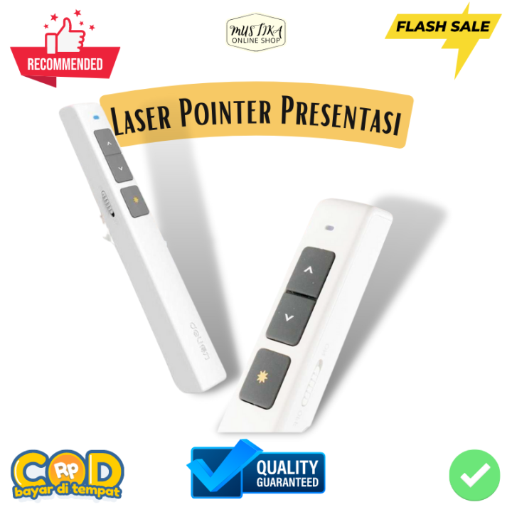 COD - Pointer Laser Presentasi Warna Merah 100 Meter Deli Wireless ...