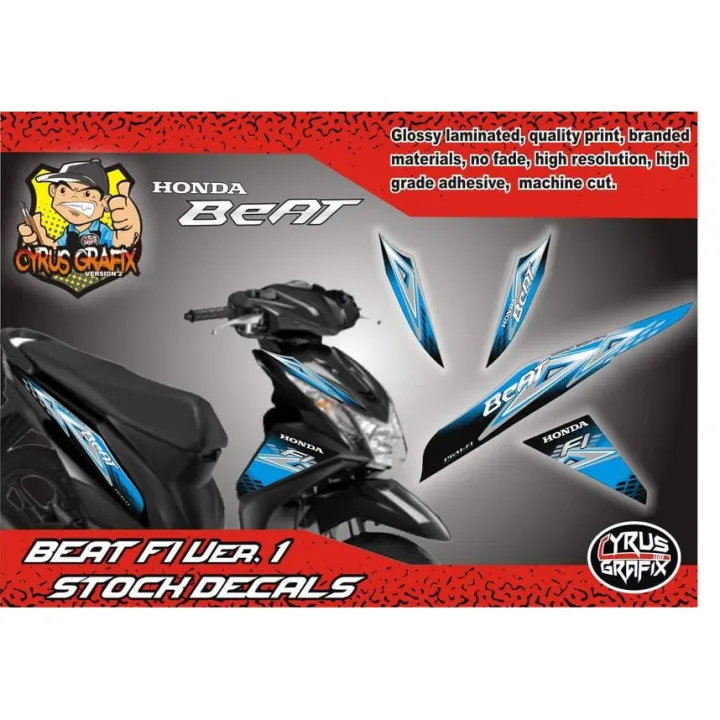 【Ready Stock】 HONDA BEAT FI V1 STICKER DECALS | Lazada PH