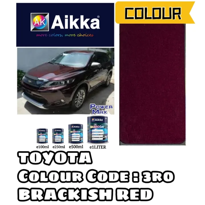 AIKKA TOYOTA HARRIER 3R0 BRACKISH RED ** 2K CAR PAINT | Lazada