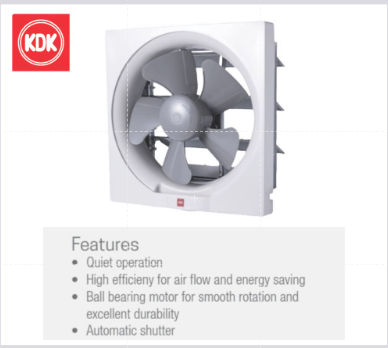 KDK EXHAUST FAN (WALL) 8"/10"/12" 20AQM/25AQM/30AQM VENTILATION FAN ...