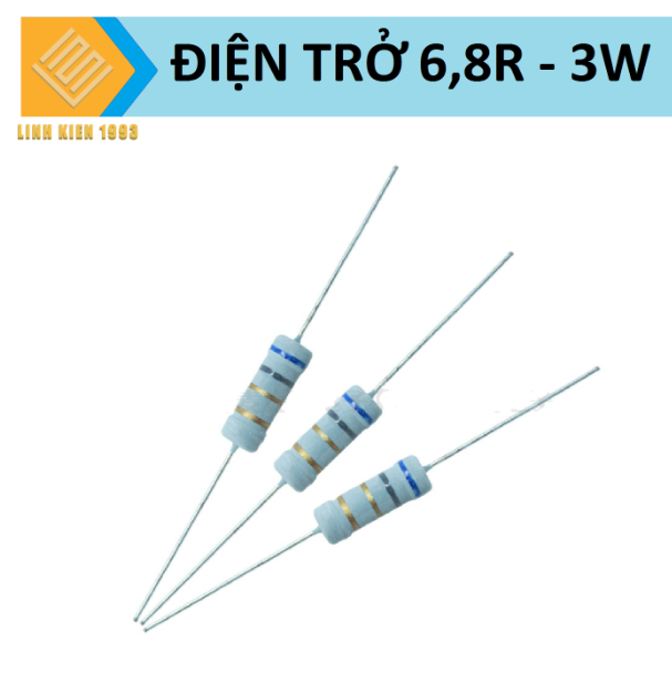(10 CON) Điện trở 6R8 , 6,8R , 6,8ohm - 3W | Lazada.vn