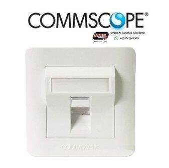 [1 GANG] Commscope AMP® Ori Faceplate 45Degree Angle RJ45 RJ11 CAT 3 ...