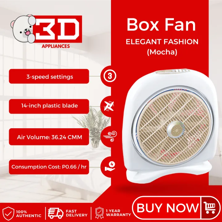 3D Box Fan Elegant Fashion (BF35EF) | Lazada PH