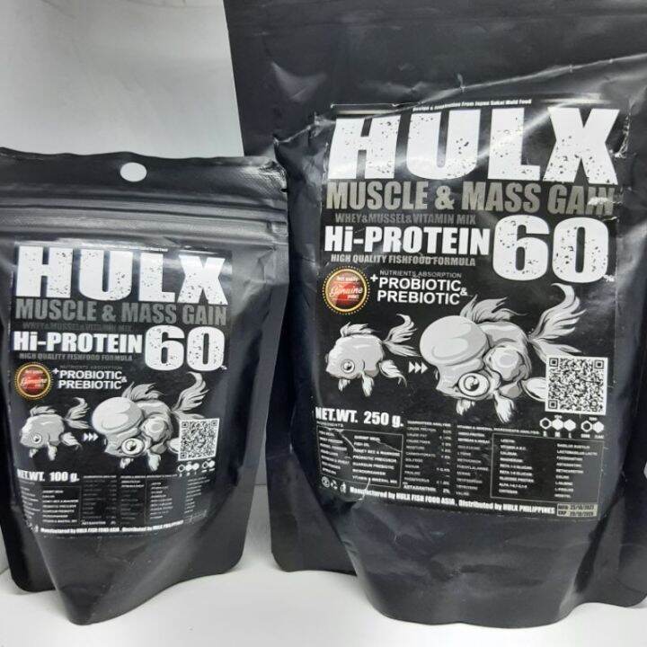 Hulx Black Muscle & Mass Gain Goldfish Sinking Pellet 100g & 250g ...