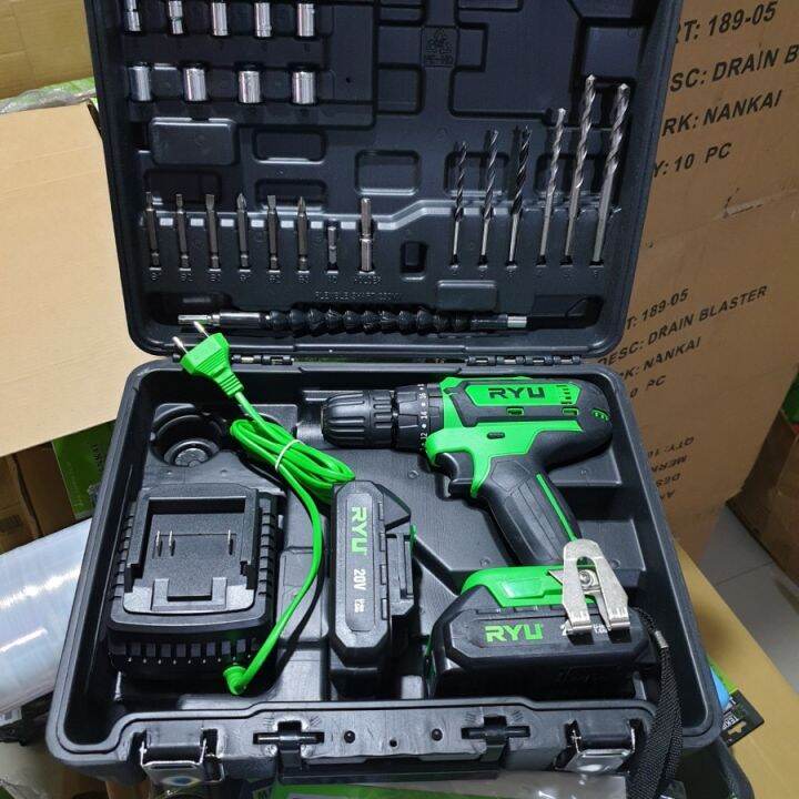 CORDLESS IMPACT DRILL RYU RCI20V RCI 20V MESIN BOR BATRE BATERAI RYU ...