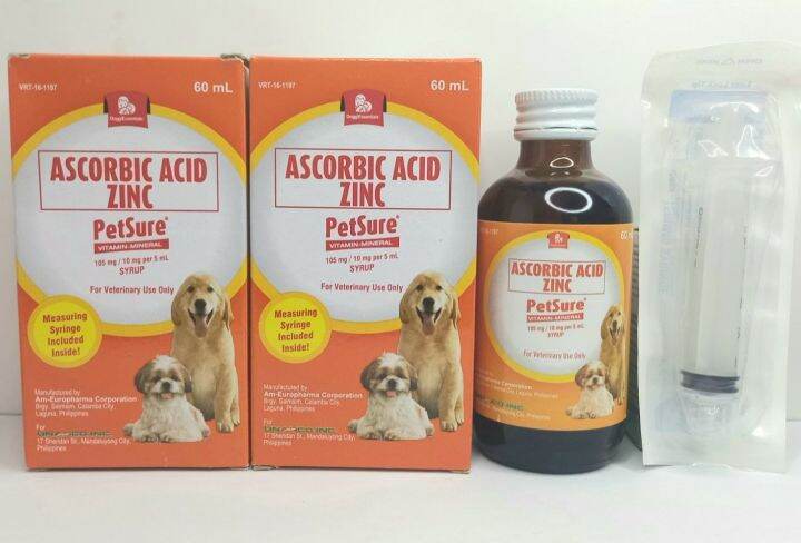 [VET SUPPORT] 2BOX PETSURE 60ML ASCORBIC ACID WITH ZINC / VITAMIN ...