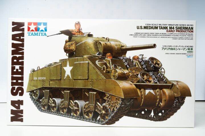 โมเดลรถถัง 1/35 Tamiya 35190 U.S.Medium Tank M4 Sherman (Early ...
