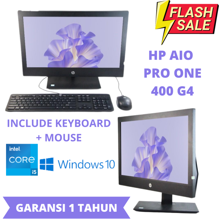 AIO HP ProOne 400 G4 CORE i5 RAM 8GB HDD 1TB 128GB SSD LAYAR 20 ...