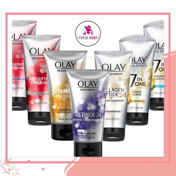 Olay Cleanser (Regenerist Cream Pore Scrub Vitamin C Collagen Retinol ...