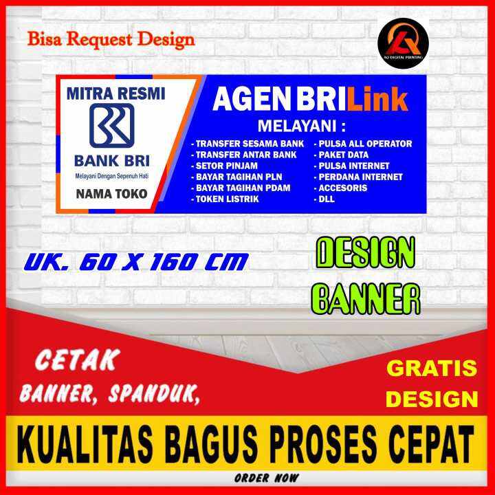 banner spanduk bri link | Lazada Indonesia