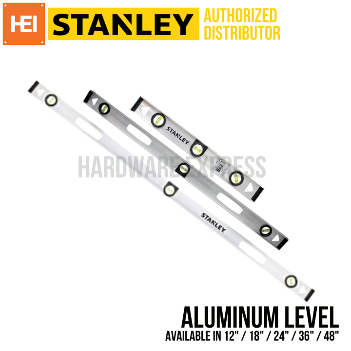 Stanley I-Beam Type Aluminum Level Bar 12" (42-072) 18" (42-073) 24 ...