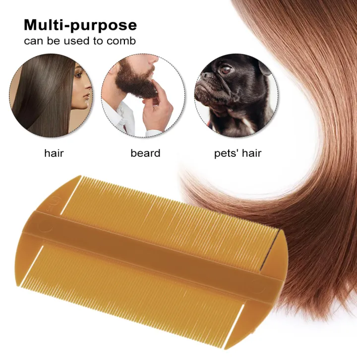 Double-edged Fine-toothed Comb Plastic Hair Comb for Head Care Pocket ...