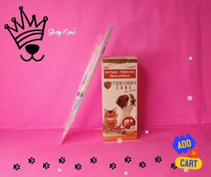 Thrombo Cure for Dogs and Cats 120ml with FREE Syringe | Lazada PH