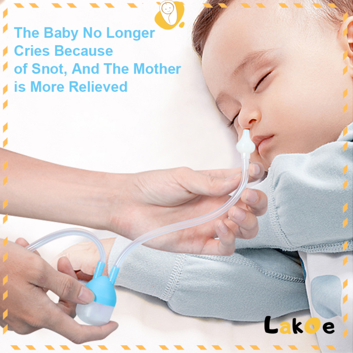 Infant Nose Cleaner Baby Newborn Nasal Vacuum Mucus Suction Aspirator ...