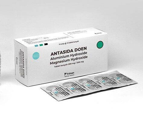 Antasida Doen / 100 tablet Triman -- Antasid Antacida Antacid obat maag ...