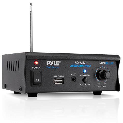Pyle Bluetooth Stereo Amplifier - Mini Blue Series Audio Power ...